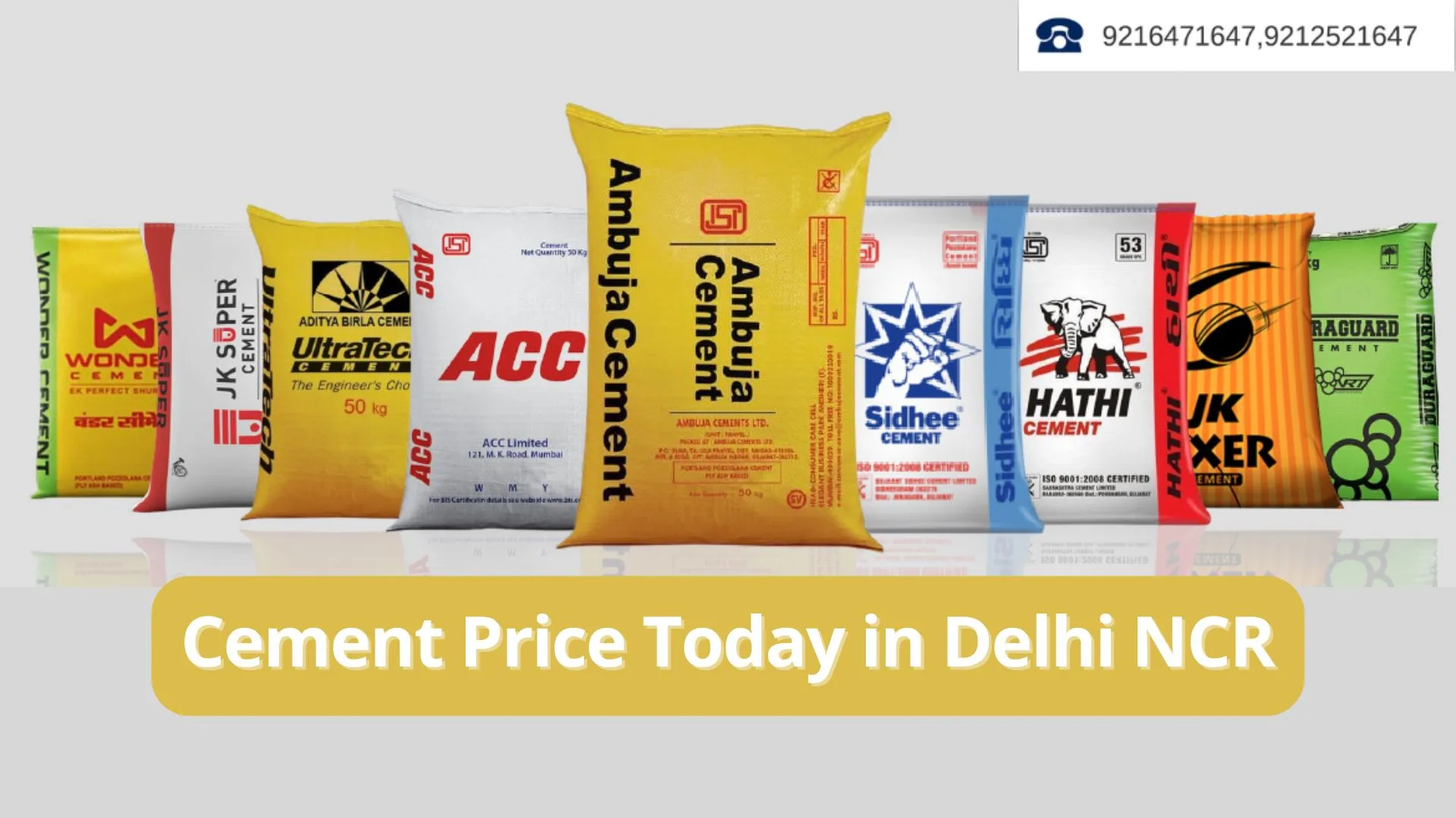 Cement Price Today in Delhi NCR – Latest Rates - September 10, 2025
